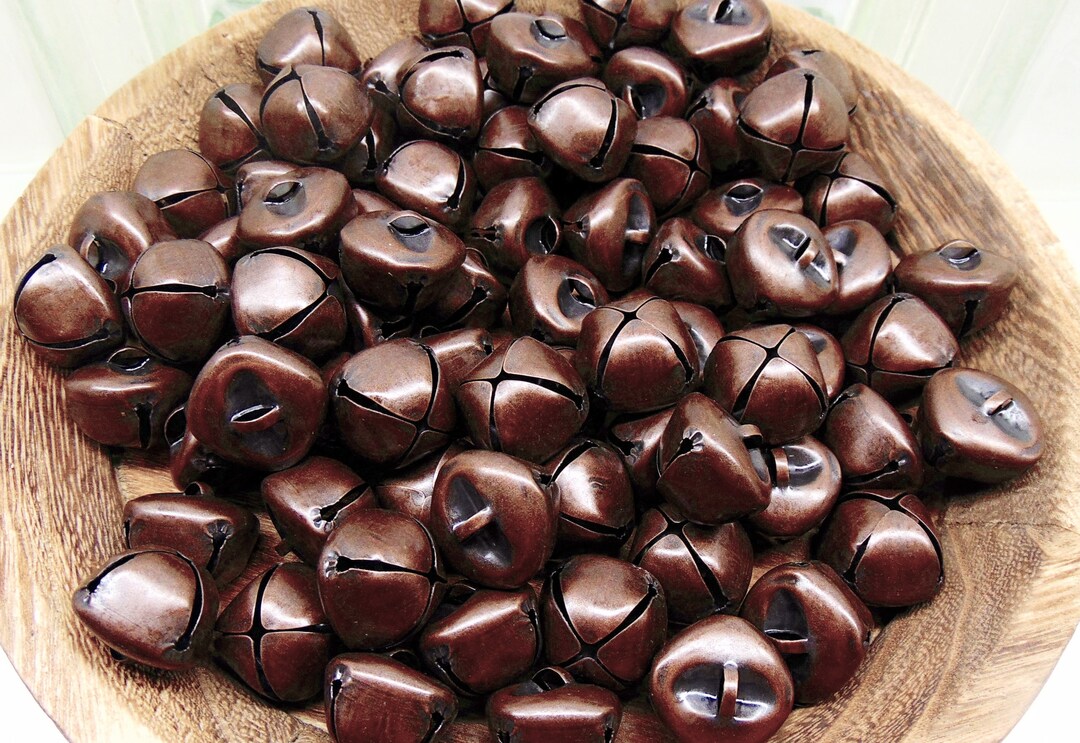 50 Antique Copper Finish Jingle Bells 20mm X 25mm (3/4" X 1") Metal ...
