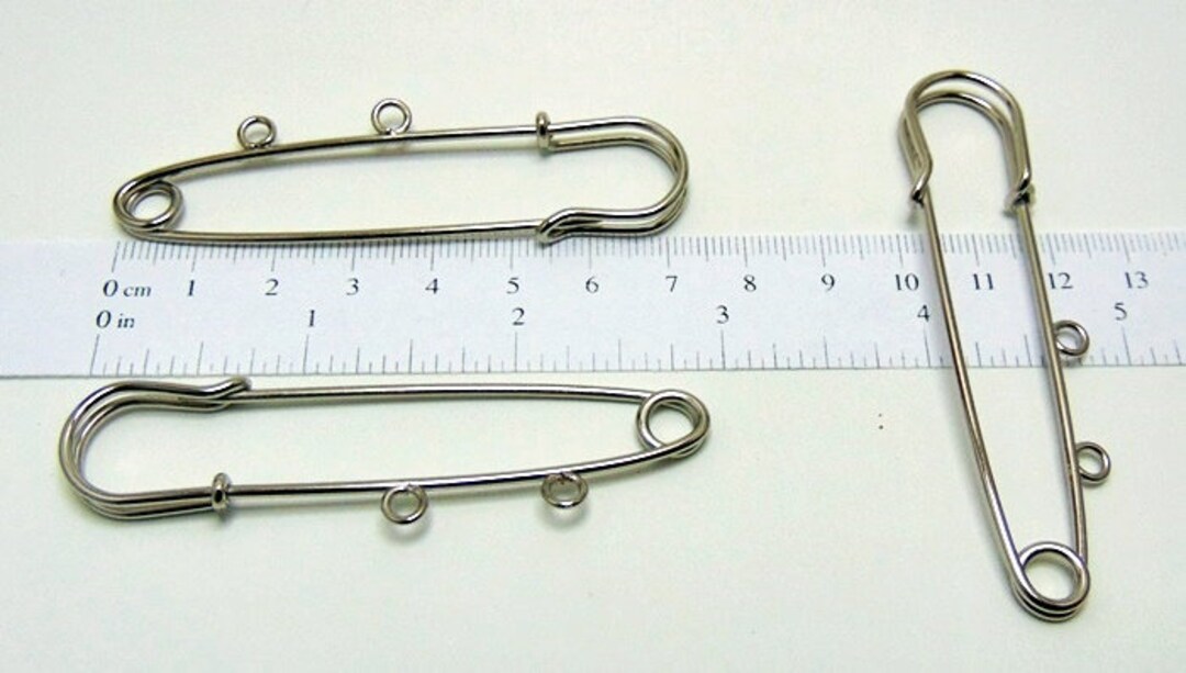 Large Safety Pins for Kilt Craft Scarf Fastener Findings With 2 Loops ...