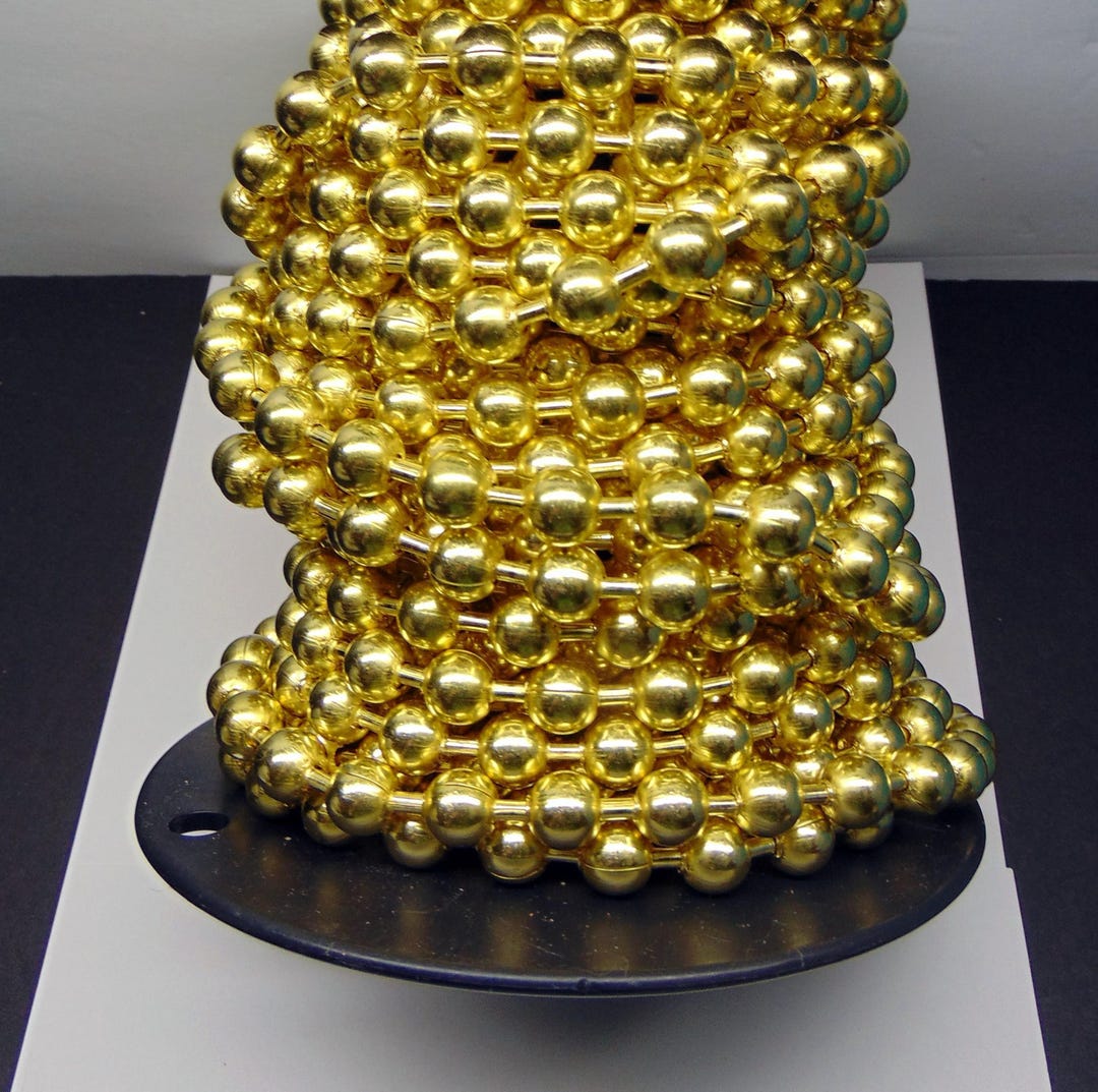 BIG Brass BALL Chain Sold By-the-foot ~ 12mm 1/2" Bead #30 Size Plus ...