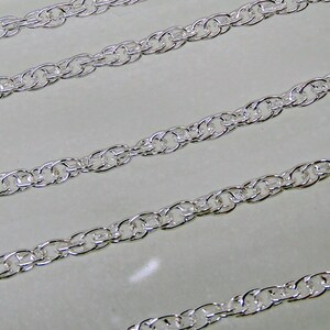 Double Link Chain Silver Plated 4mm Links ~ Rope Chain ~ 4mm Oval Links ~ No Nickel ~ No Lead ...
