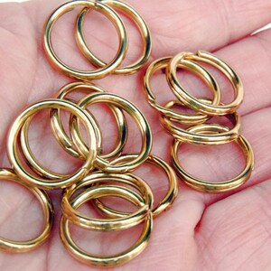 Solid Brass Split Rings 24mm (0.97") and 18mm (0.74") Non Corrosive No ...