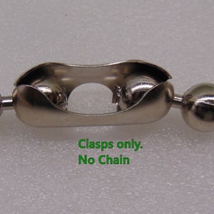 Ball Chain Couplers Connectors for 12mm #30 Ball Chain Nickel Plated ...