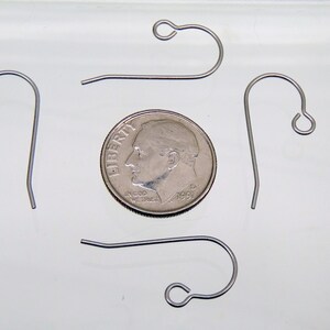 Pure TITANIUM Ear Wires ~ Hook With Open Loop ~ Grade 1 No Nickel ...