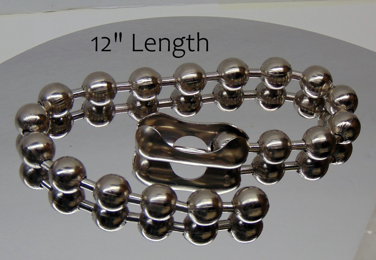 12mm Extra Large BALL Chain Necklace or Bracelets NPS Steel Beads 1/2 ...