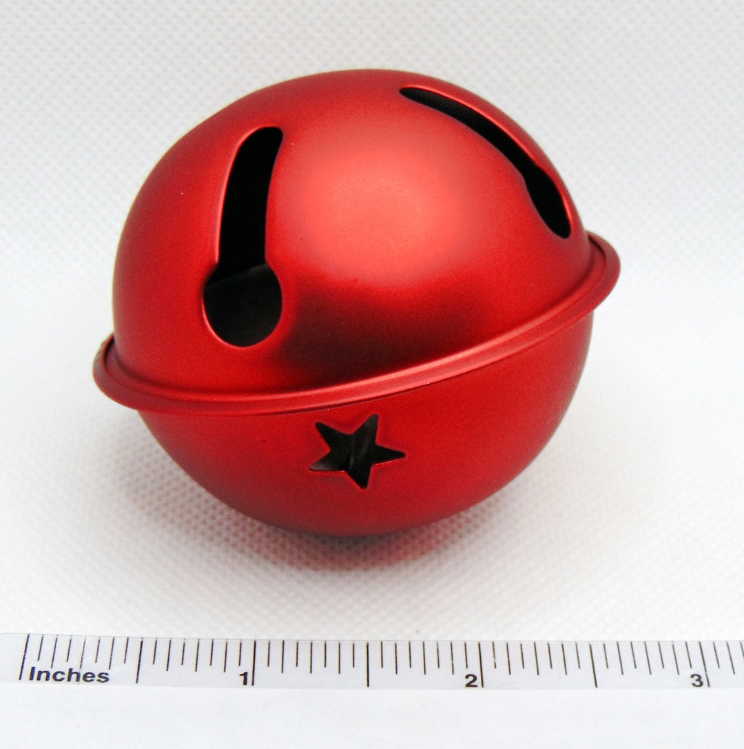 X-large Red BELL 2-1/4 Matte Finish Star Keyhole Cut Outs W/ Top Loop ...