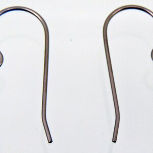 Pure TITANIUM Ear Wires ~ Hook With Open Loop ~ Grade 1 No Nickel ...