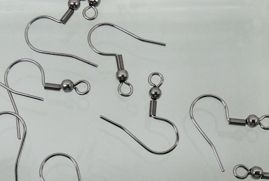 72 Pairs - 144 Surgical Stainless STEEL EAR WIRES French Hooks W/ Bead ...