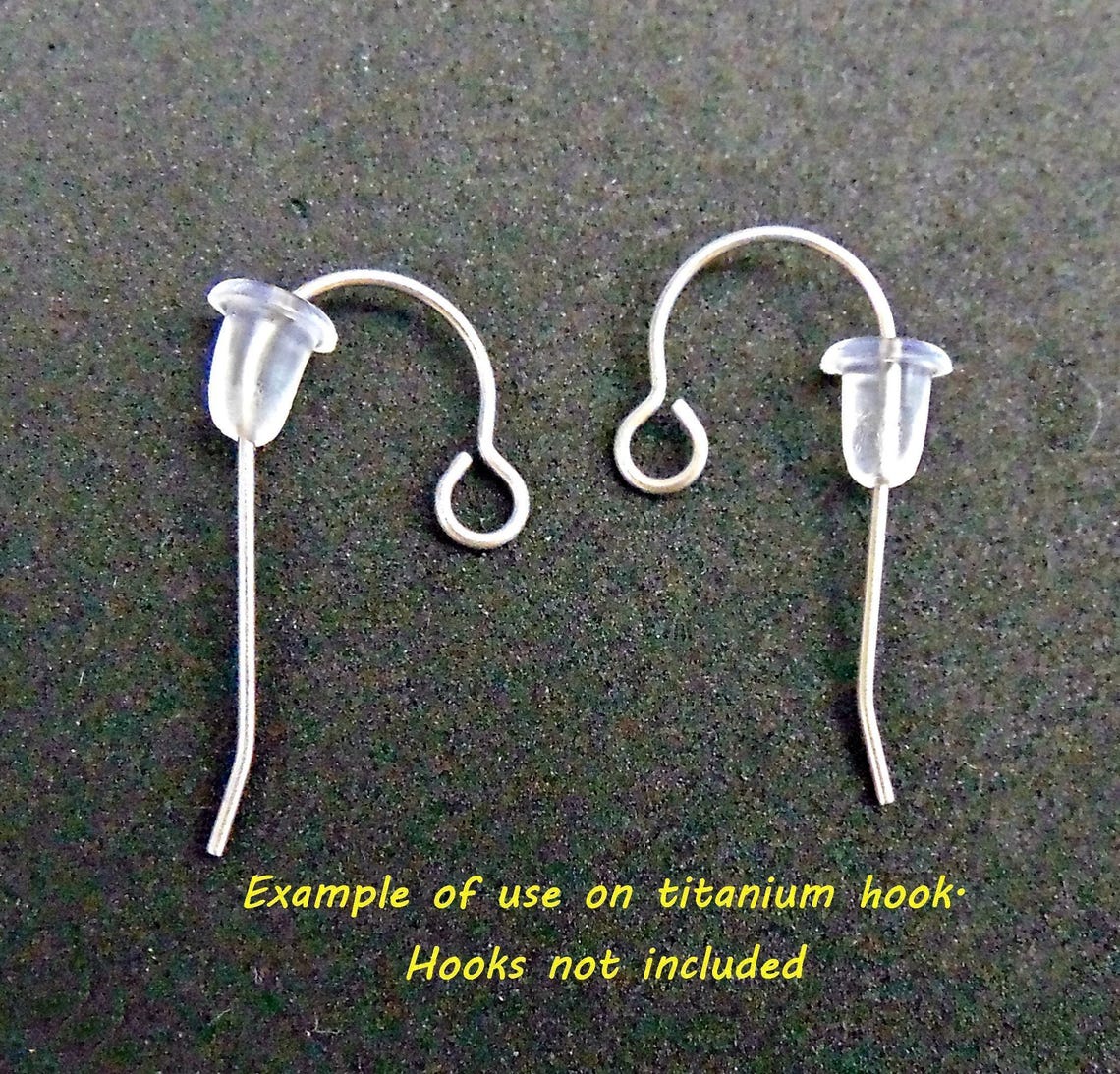 100 Clear Ear Nuts ~ Soft Bell Shape Earring Keeper Ear Backs 4mm X 5mm ...
