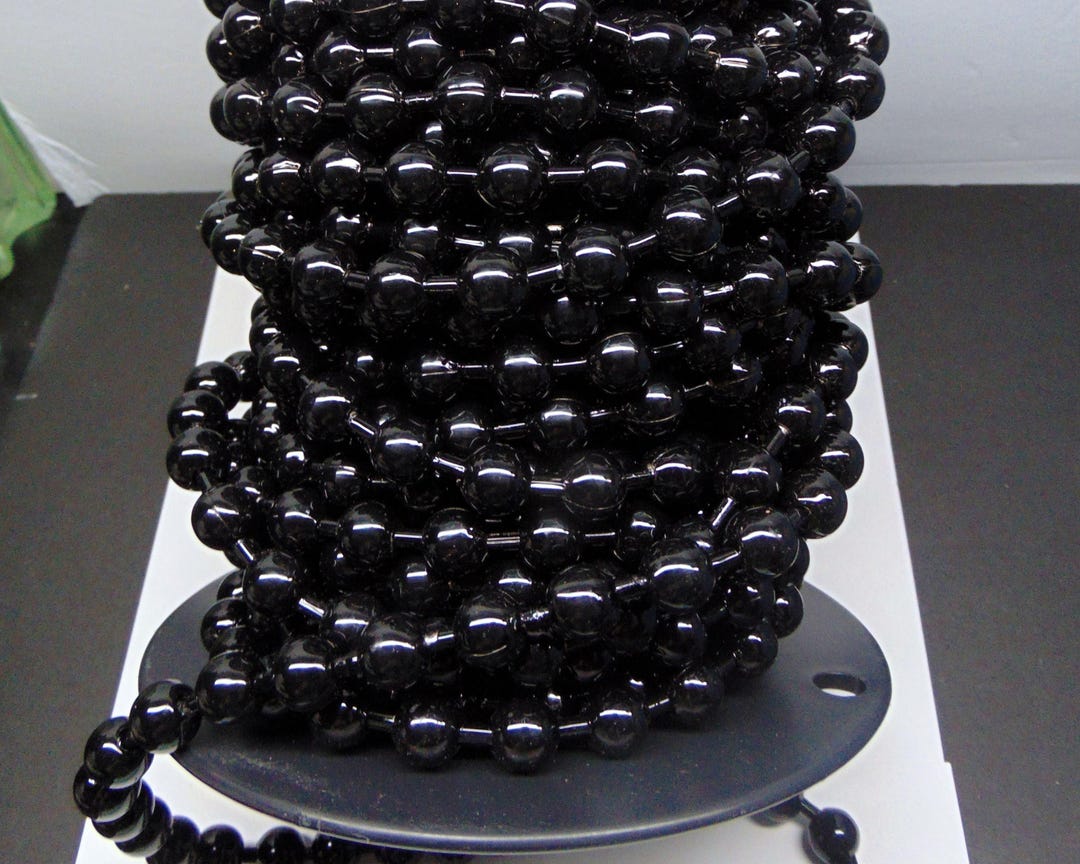 Really BIG Glossy BLACK BALL Chain Sold by the Foot ~ 12mm / 1/2" Bead ...