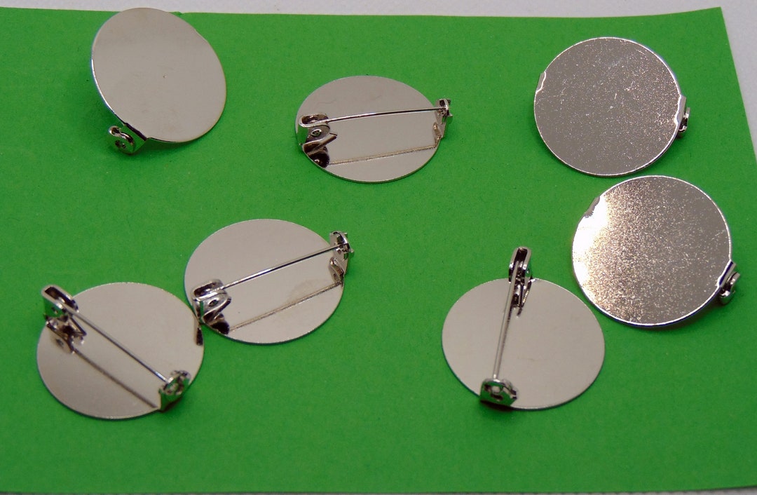 Round Pin Back 1" Disc ( 25mm) With 1 Inch Locking Bar You Glue-on ...