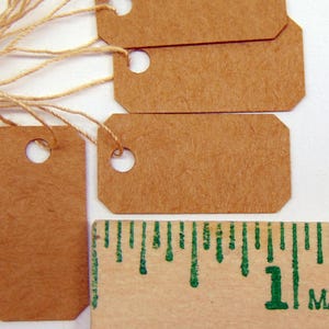 Kraft Brown Price Tags With Cotton String ~ Sturdy Blank Paper Tag 1" X ...
