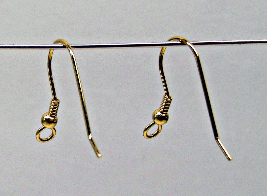 Gold Plated Stainless STEEL EAR WIRES Facing Forward Loop French Hooks ...