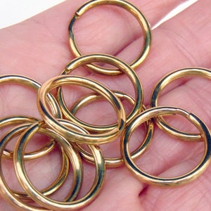 Solid Brass Split Rings 24mm (0.97") and 18mm (0.74") Non Corrosive No ...