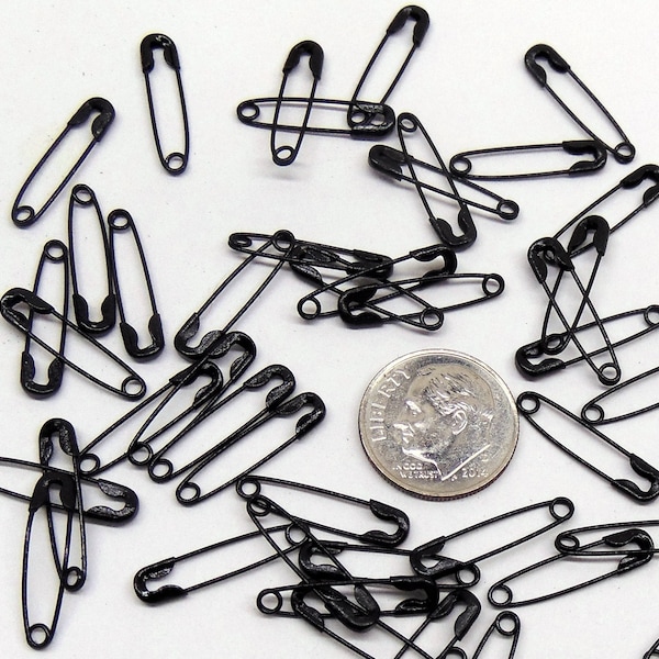 Black Safety Pins - Etsy