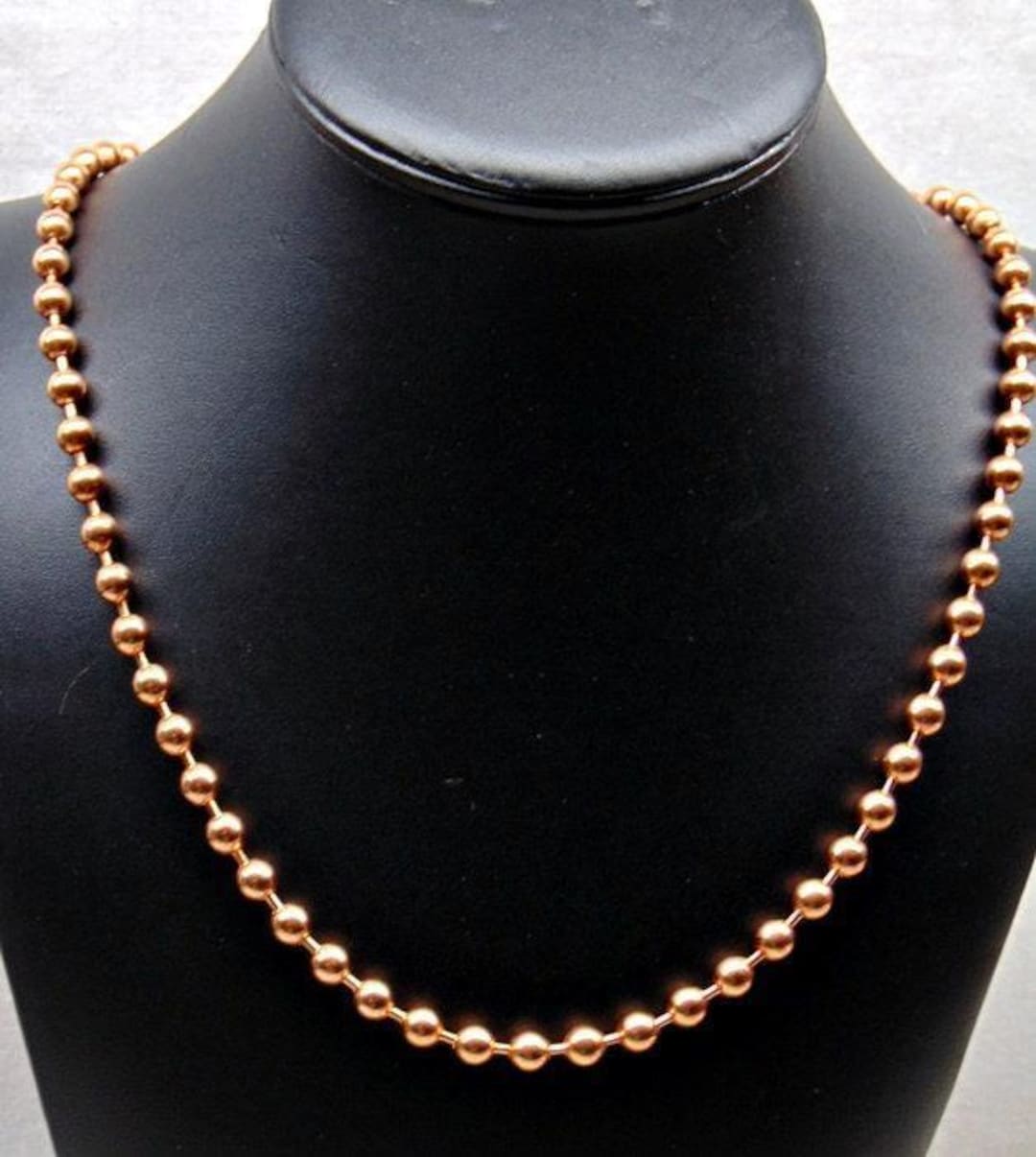 COPPER Ball CHAIN Necklace 6.3mm Bead ~ #13 Size Choose Your Lengths W ...