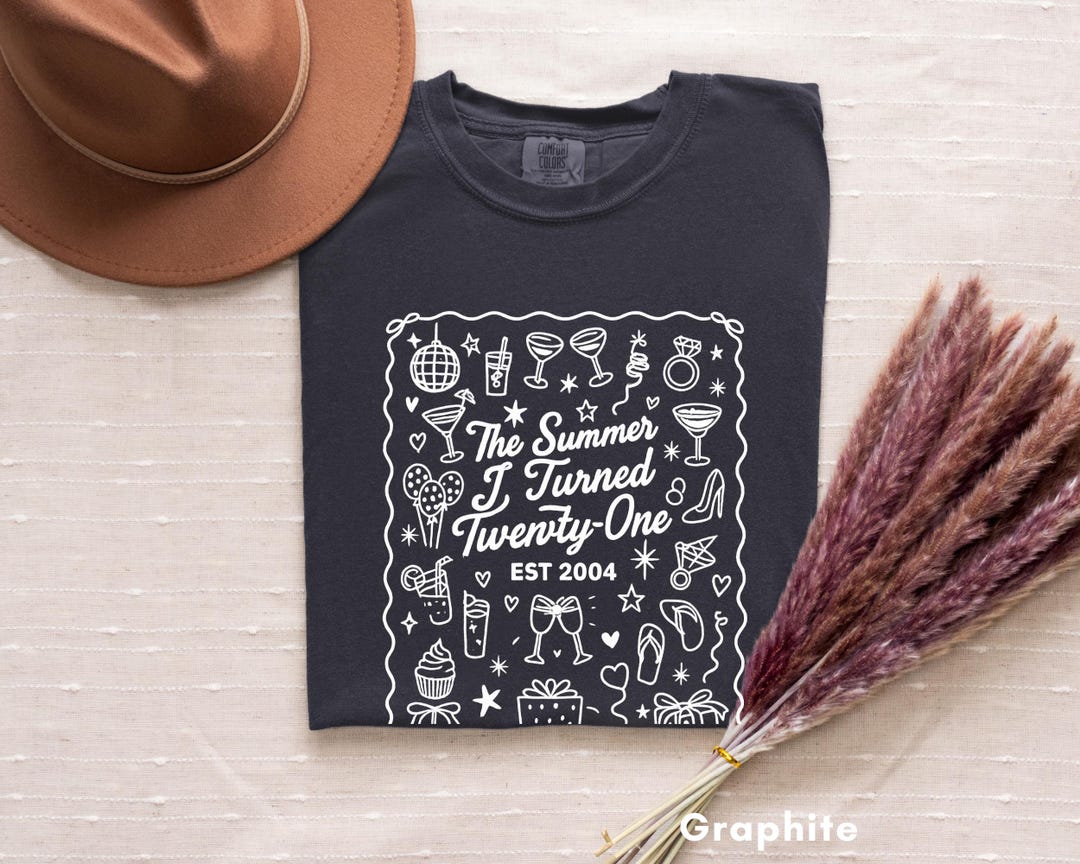 21st Birthday Shirt: "the Summer I Turned Twenty-one" Comfort Colors ...