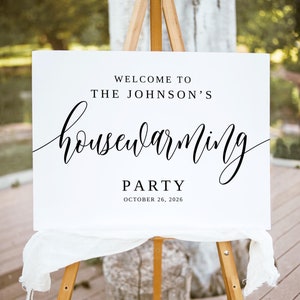 Modern Housewarming Party Welcome Sign Printed and Shipped, Foam Board ...