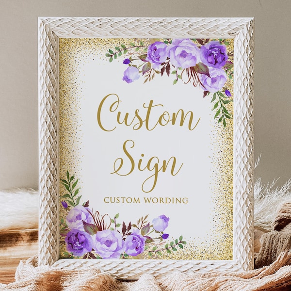 Gold Wording Sign - Etsy