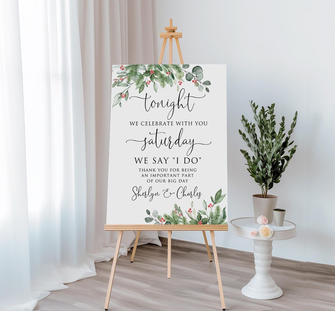 Printed Christmas Rehearsal Welcome Sign, Winter Holiday Rehearsal ...