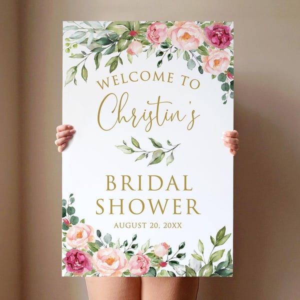 Bridal Shower Welcome Sign on Board - Etsy