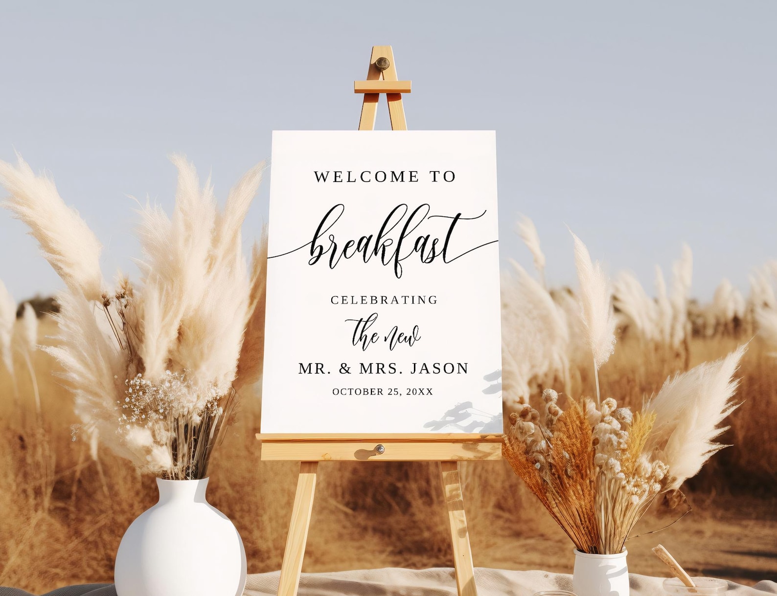 PRINTED or DIGITAL Wedding Breakfast Welcome Sign, After Party Poster ...