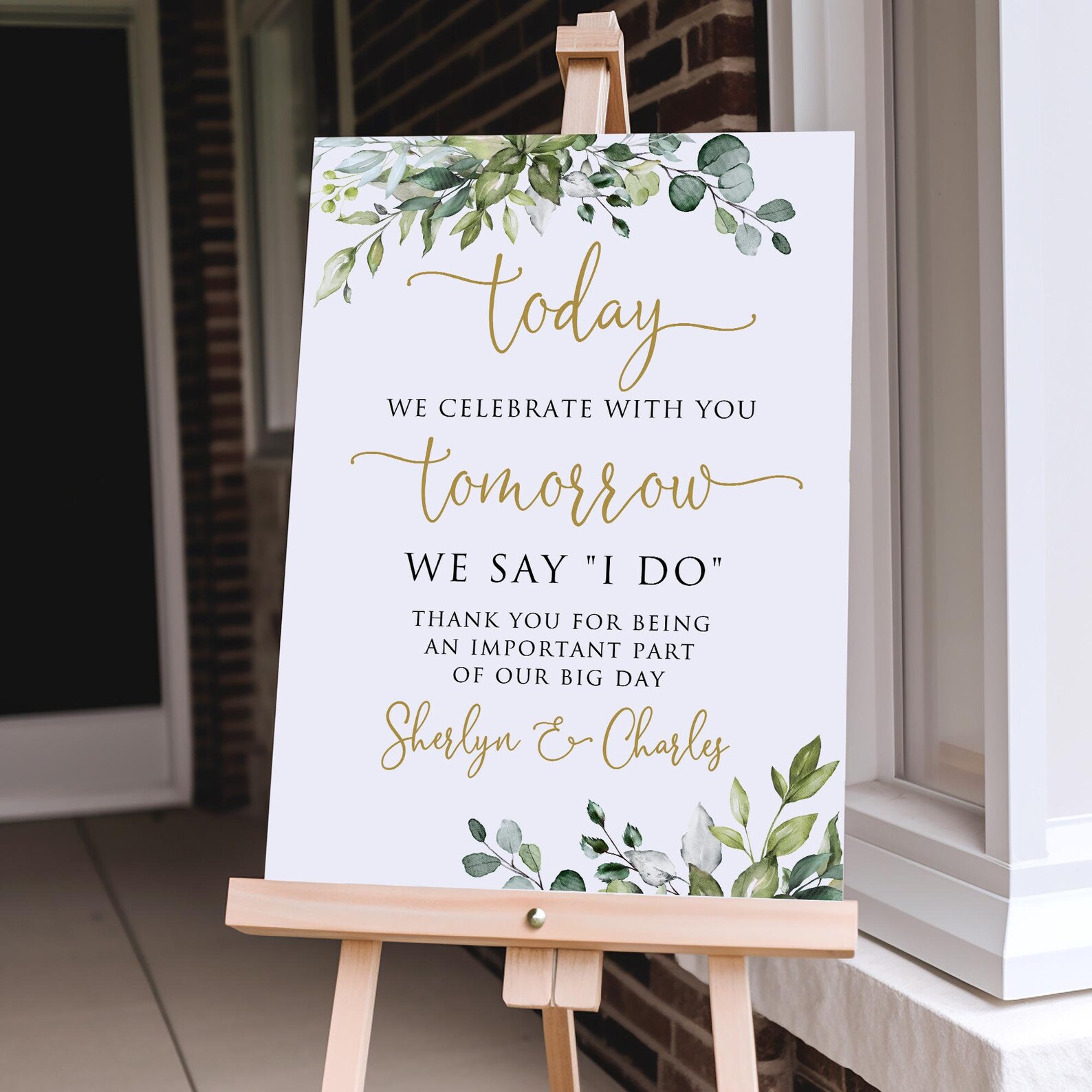 PRINTED or DIGITAL Rehearsal Welcome Sign Today We Celebrate With You ...