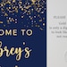 PRINTED or DIGITAL Navy Graduation Welcome Sign, Balloons Grad Party ...