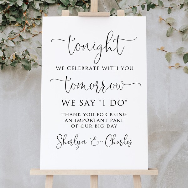 Rehearsal Dinner Sign Foam Board - Etsy
