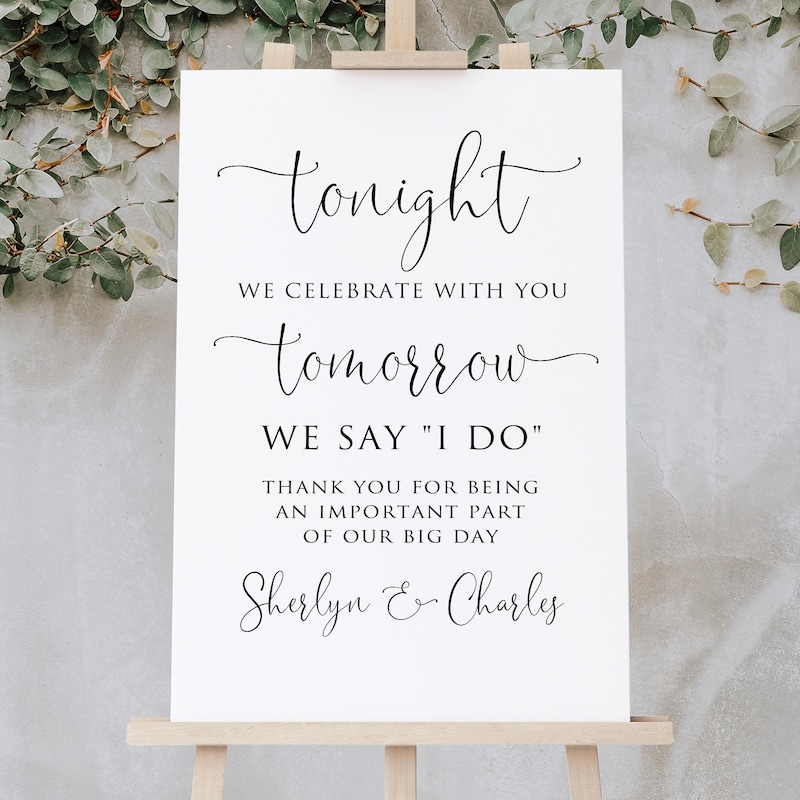 Rehearsal Dinner Sign Foam Board - Etsy