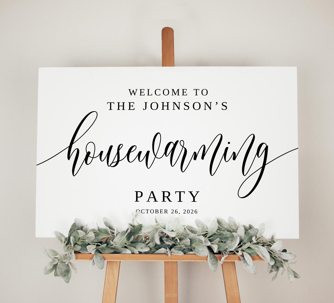 Modern Housewarming Party Welcome Sign Printed and Shipped, Foam Board ...