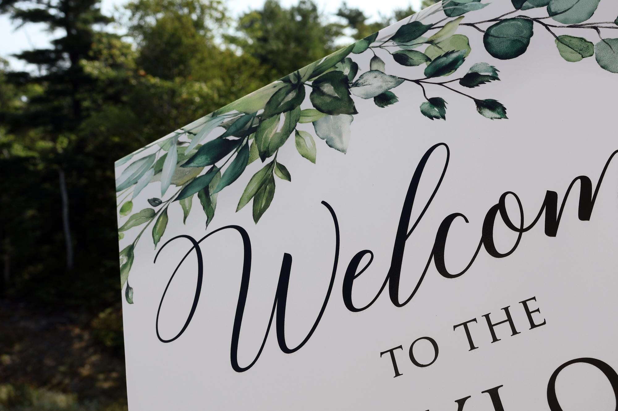 PRINTED and SHIPPED Family Reunion Welcome Sign, Greenery Family ...