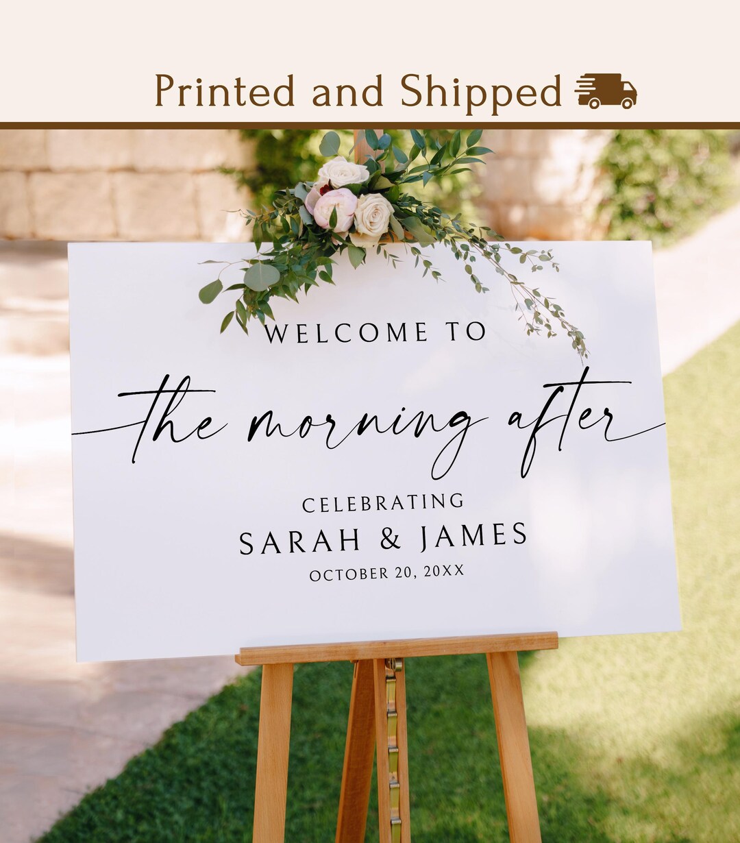 The Morning After Welcome Sign, Post Wedding Brunch Poster, After Party ...