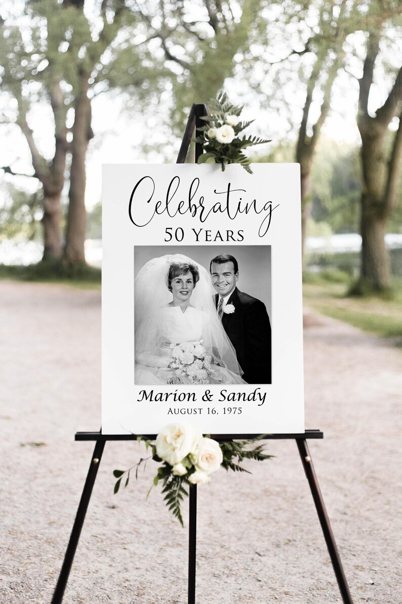 PRINTED or DIGITAL 50th Anniversary Welcome Sign, Celebrating 50 Years ...