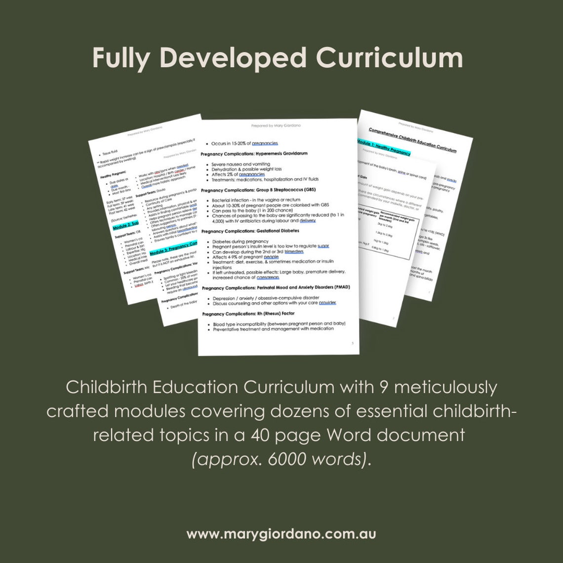 Childbirth Education Curriculum for Doulas & Educators | Complete ...