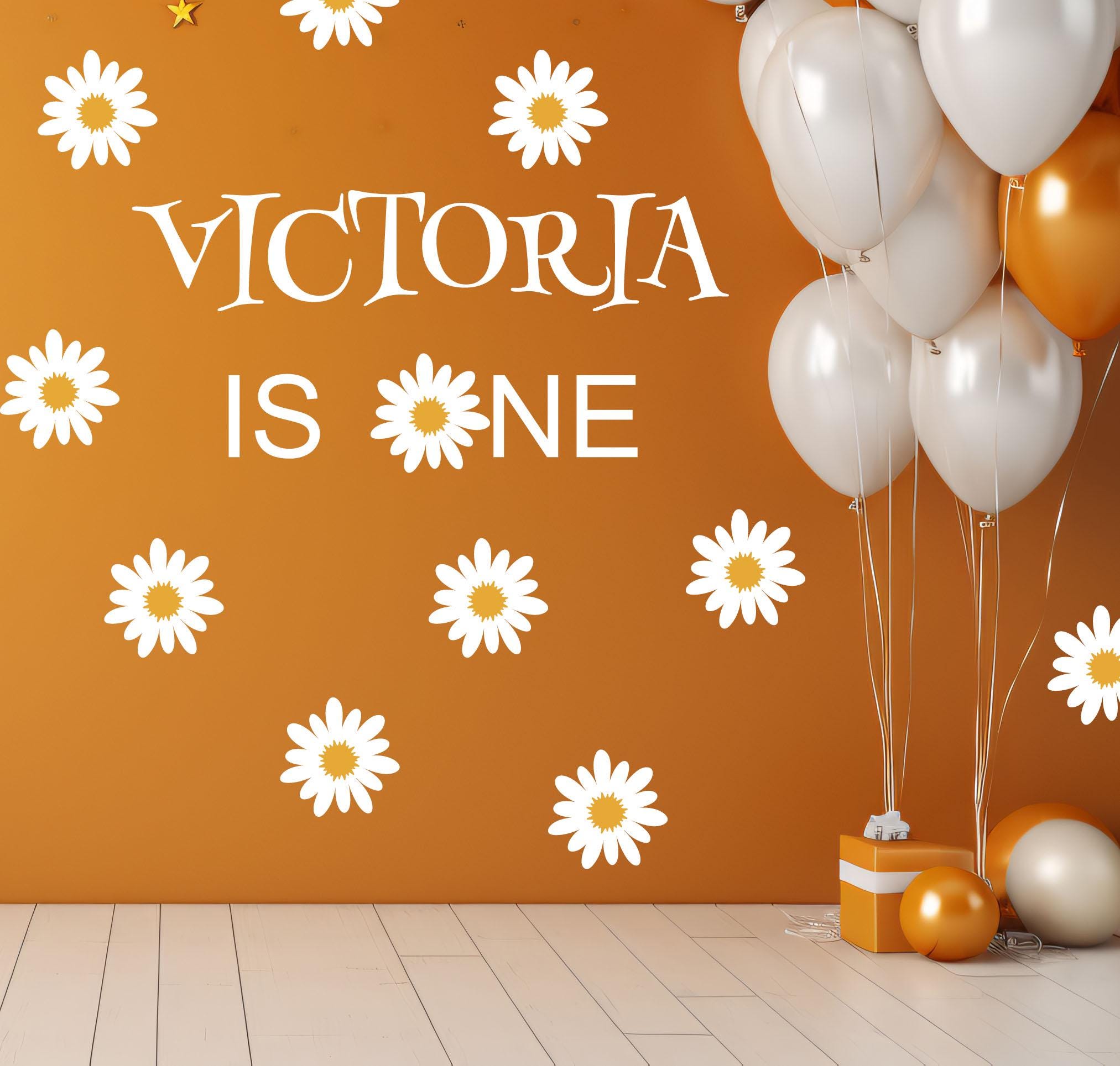 Daisy 1st Birthday Decal: Custom Name Party Backdrop A055 - Etsy