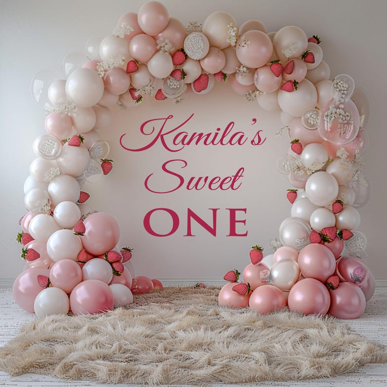 Sweet One Vinyl Decal - First Birthday Backdrop Decal, Personalized ...