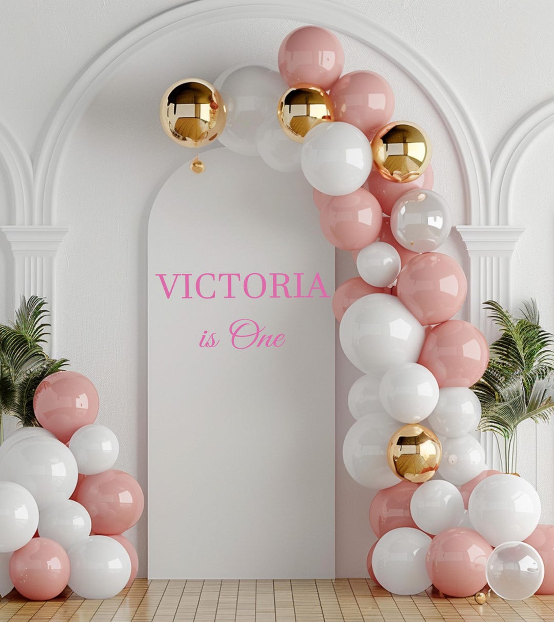 Custom Name Birthday Backdrop Decal: Personalized Party Decor A039 ...