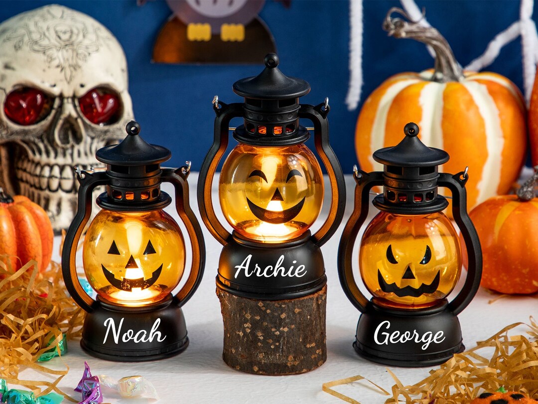 Personalized Halloween Lantern Custom Halloween Pumpkin Lantern for ...