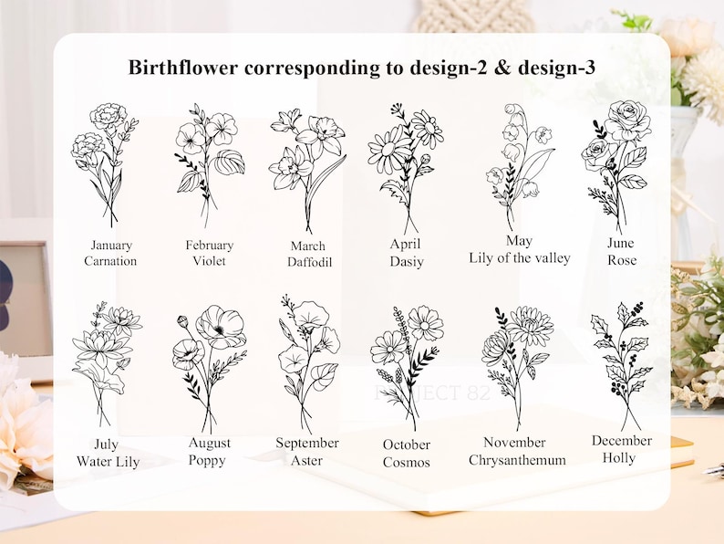 Personalized Birth Flower Journal,custom Birth Month Flower Notebook ...