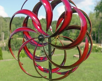 Mesa - Red Kinetic Art Wind Spinner - Etsy