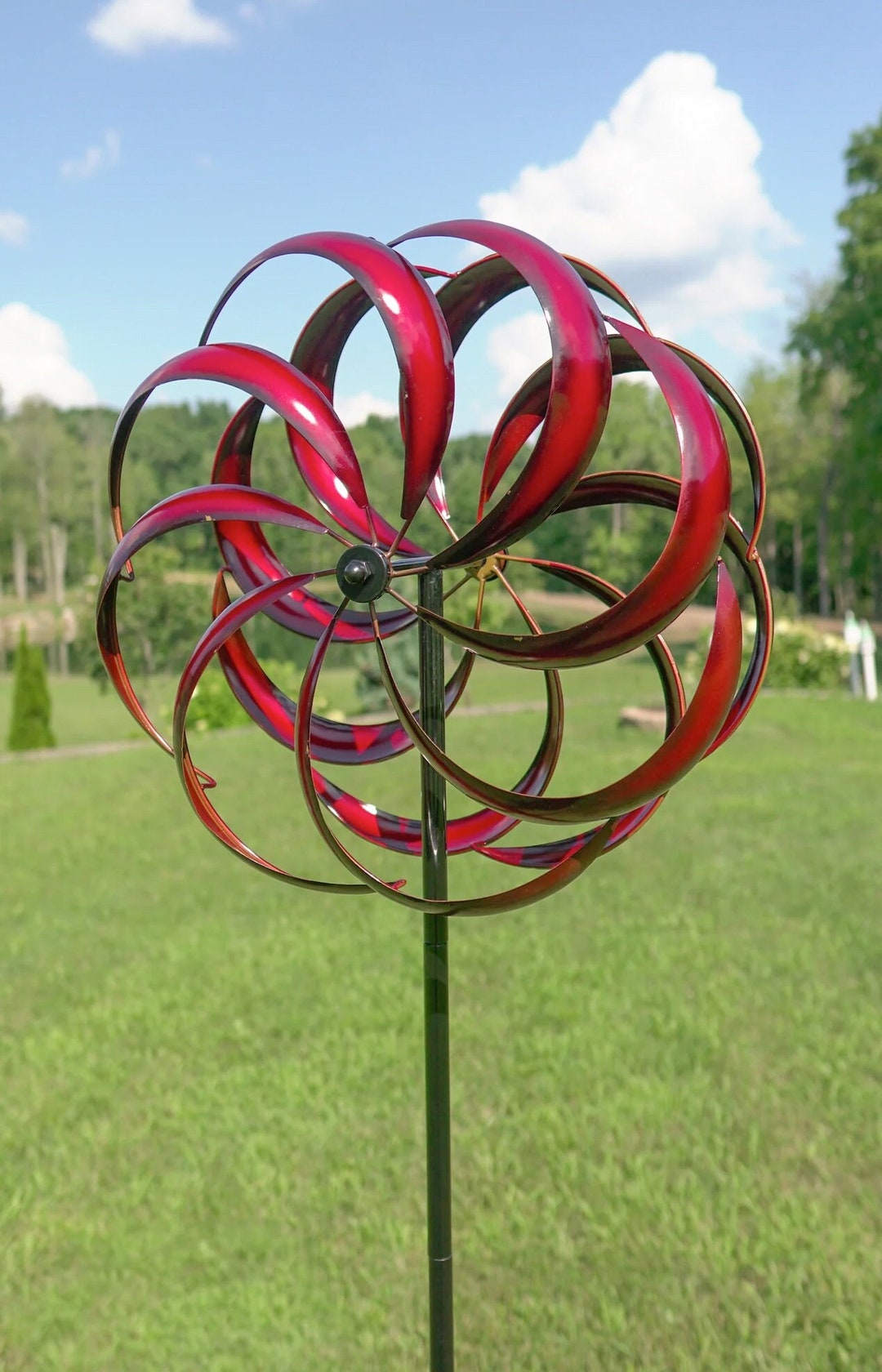 Windward Red - 20" Wind Spinner, Lawn Art, Garden Decor - Etsy