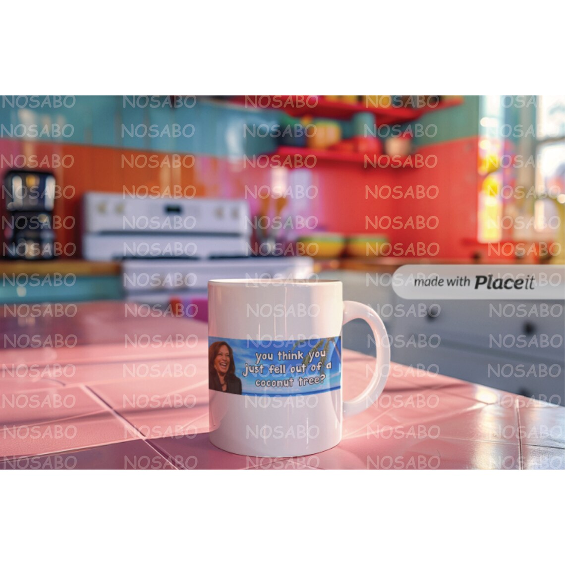 Kamala Harris Coconut Tree Meme Bumper Sticker Funny Meme Sticker 8.7 ...