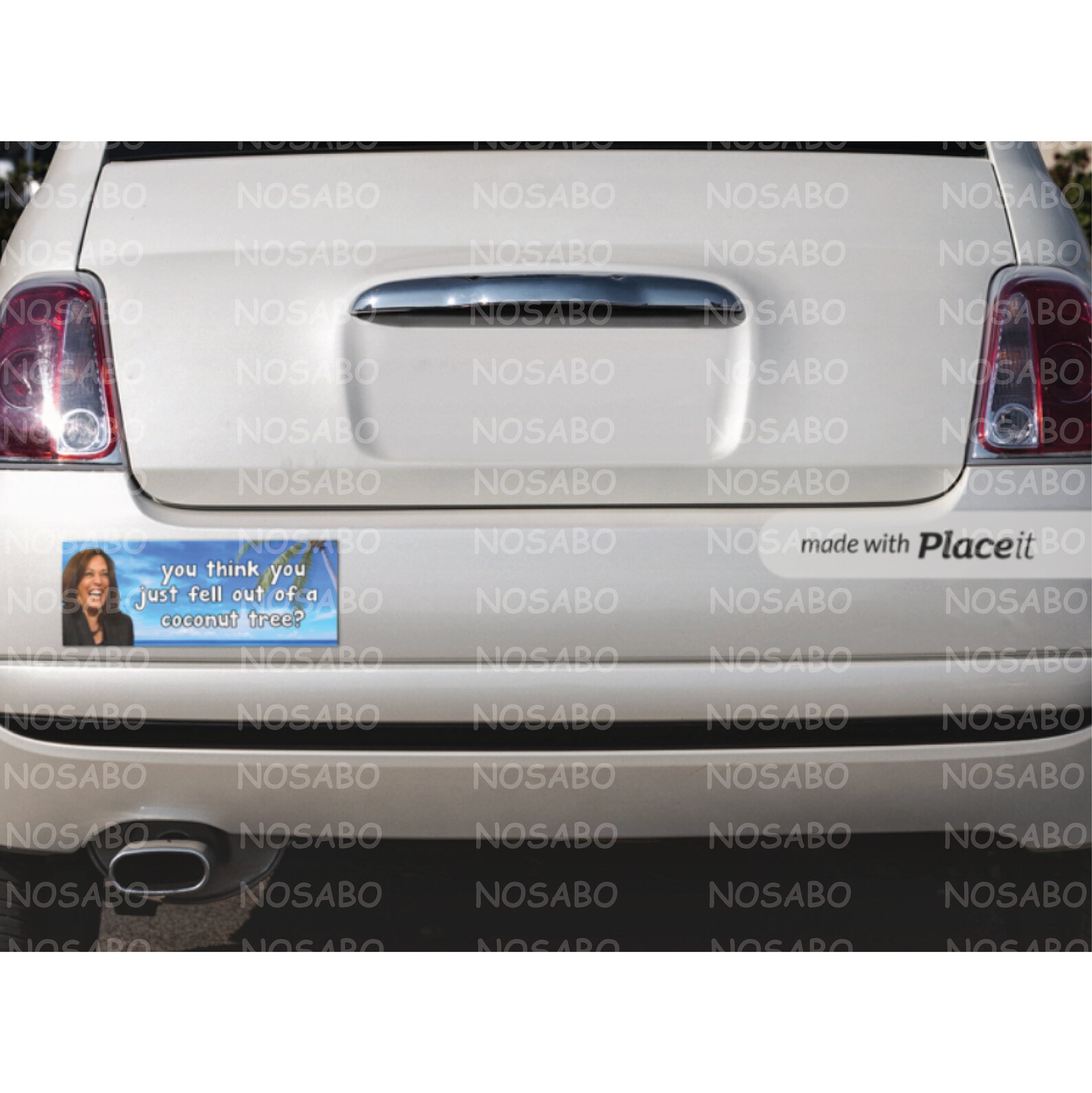 Kamala Harris Coconut Tree Meme Bumper Sticker Funny Meme Sticker 8.7 ...