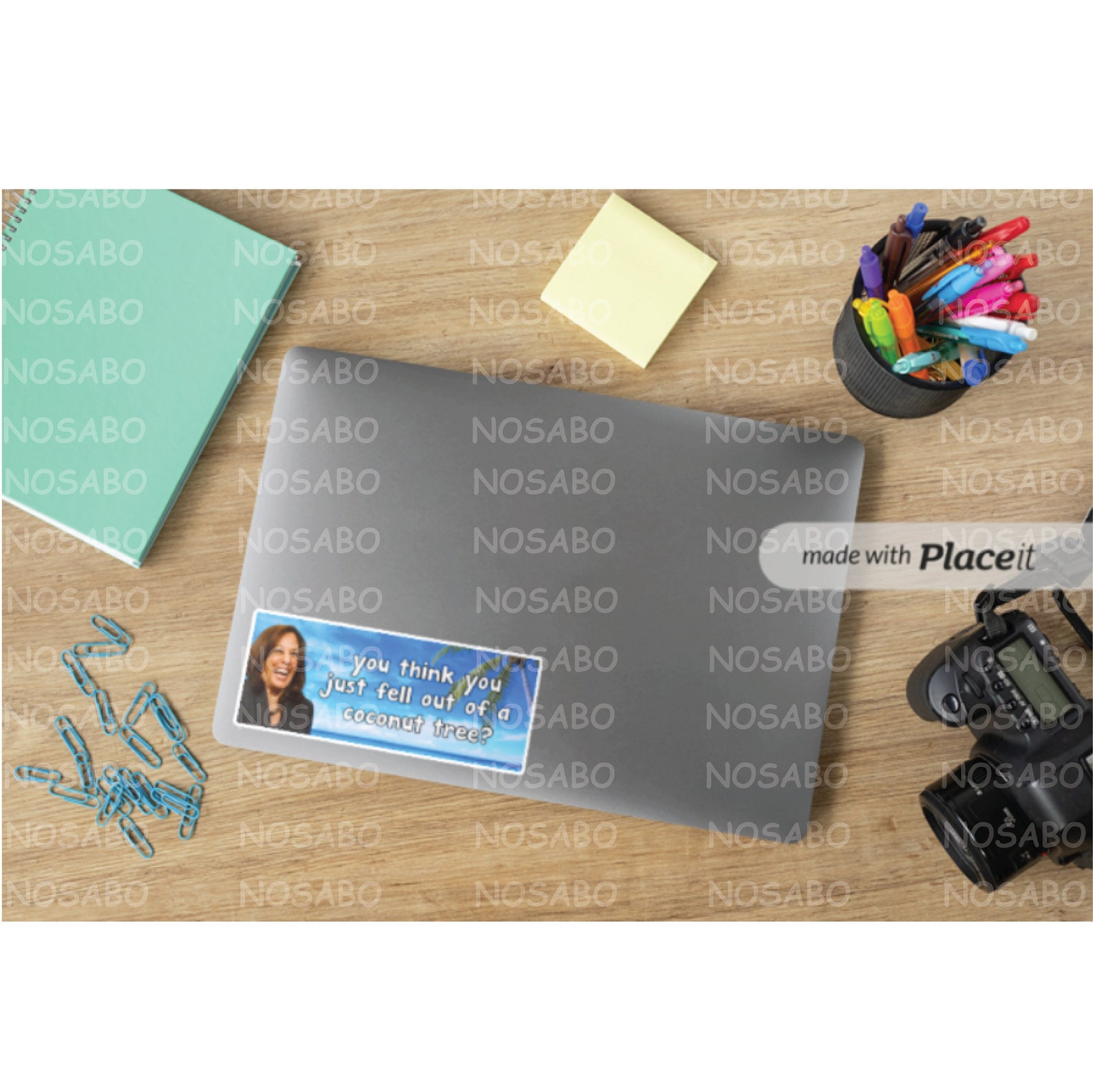 Kamala Harris Coconut Tree Meme Bumper Sticker Funny Meme Sticker 8.7 ...