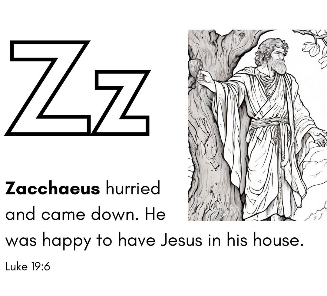 ABC Bible Verse Coloring Pages A-Z - Etsy