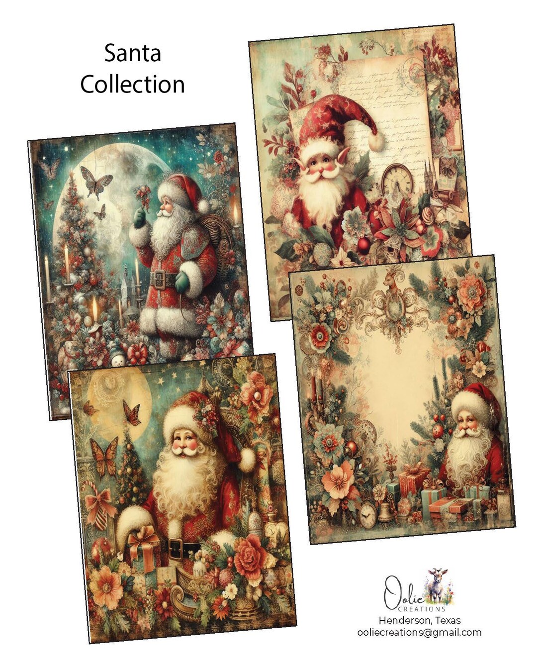 Santa Collection Christmas Cards - Etsy