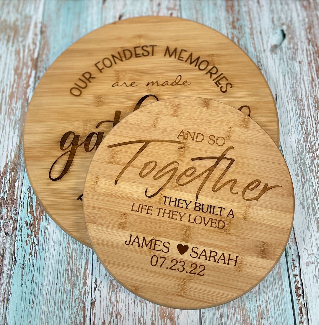 Laser Engraved Bamboo Lazy Susan – Personalized Wedding Gift - Etsy