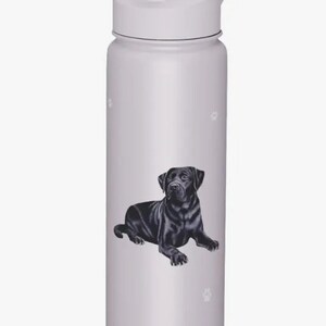 Labrador - Personalized, Stainless Steel Water Bottle, 3D Image, Vinyl ...