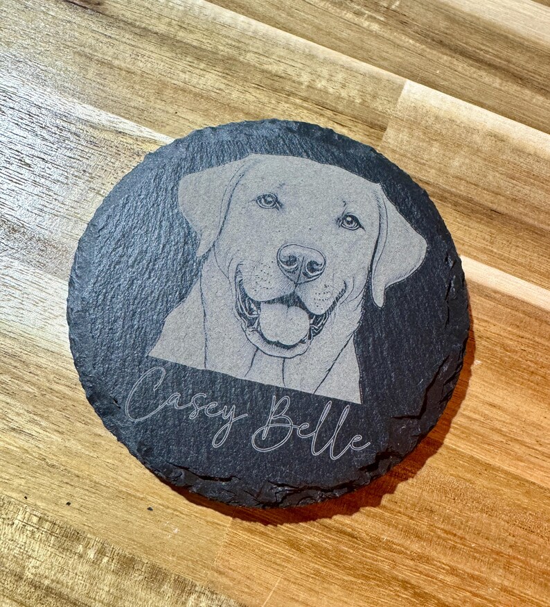 Dog Breed Coasters, Laser Engraved Slate , Gift for Dog Lovers, Custom ...