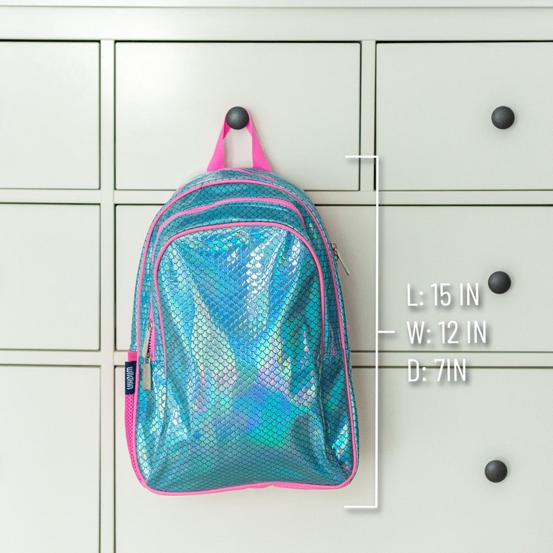 Monogram Backpack and Lunch Bag - 15" Wildkin Mermaid Scales, Back to ...